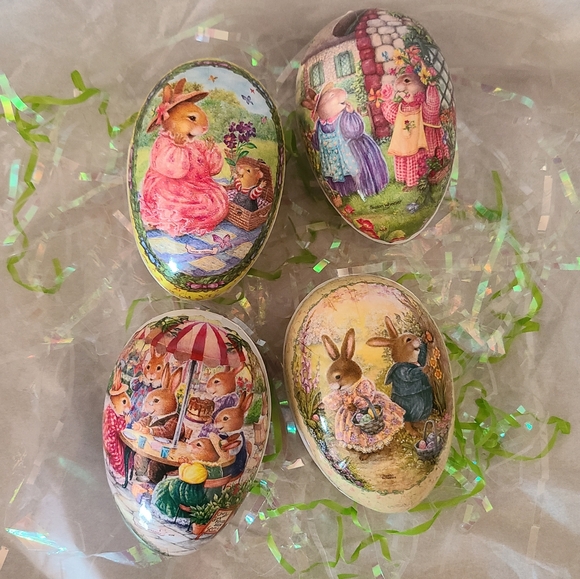 Nestler | Party Supplies | Nestler Paper Mache Eggs Set Of 4 With Bunny ...